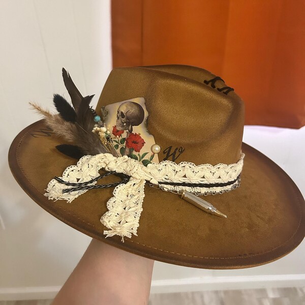 Black Goth Grunge Fedora Hat | Cowgirl, Lainey Wilson, Yallternative ...