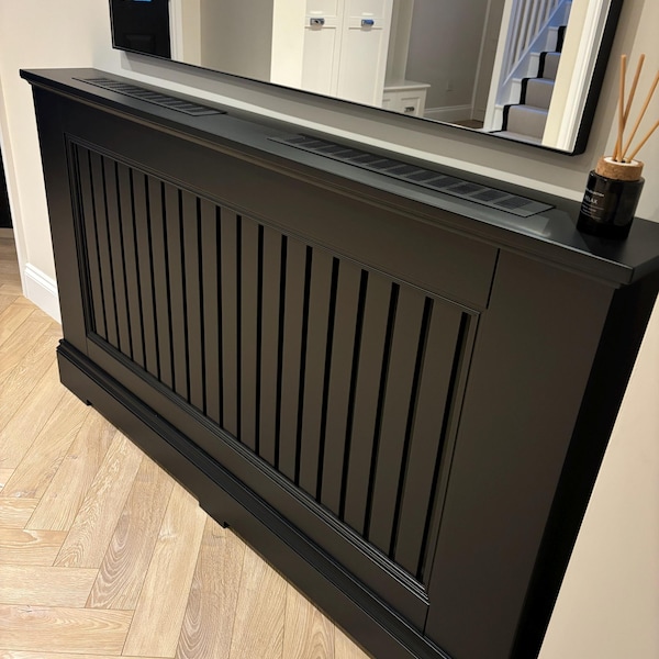 Black Radiator Cover - Etsy UK