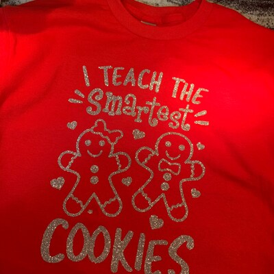 Christmas Svg, I Teach the Smartest Cookies Svg, Gingerbread Svg Dxf ...