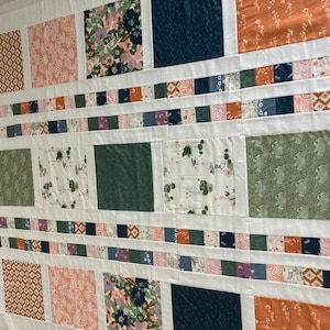 5 Sizes Whimsical Quilt Pattern PRINTED, Charm Squares or Fqs, Baby ...