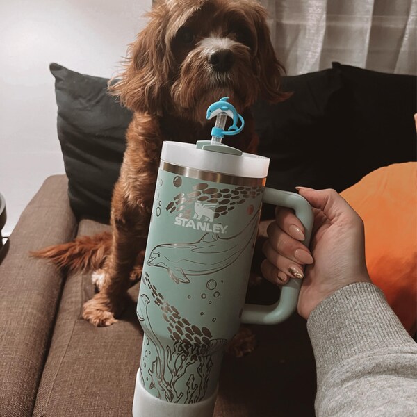 40 Oz Tumbler Pickle Pickles Handle Straw Pickle Lover Customized Laser ...