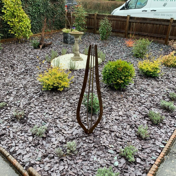 Rustic Rusty Metal Seed Sculpture Art Flower Garden Landscape Garden ...
