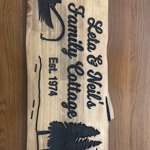 Custom Cottage Sign Wood Cottage Sign Anniversary Gift Welcome to Our ...