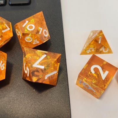 Sharp Edge Dice, Flowers Dice, Dnd Dice Set, Dungeons and Dragons, RPG ...