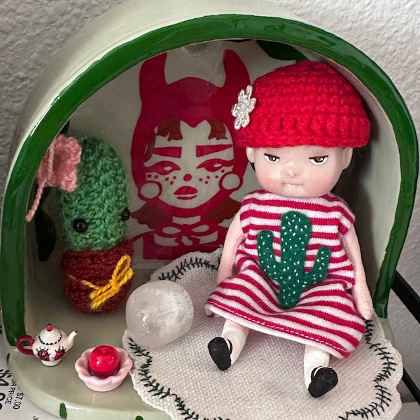 The Milagros Shrine, Handmade Clay Shrine, Hand Painted Mini Shrine ...