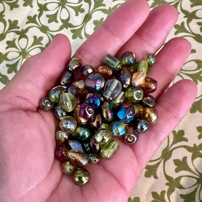 50grams Colorful Mix Color Beads Small Beads mix Shape Glass Beads . G6 ...