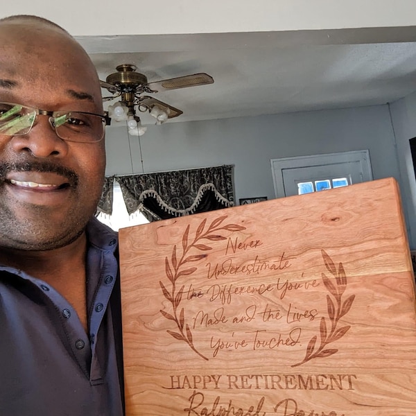 Happy Retirement Cutting Board, Retirement Cutting Boards, Retirement ...