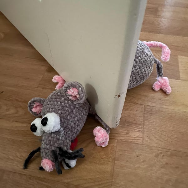 Crochet DOOR STOP Pattern, PDF Rat Door Stop, Crochet Rat, English Door ...