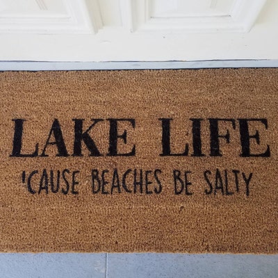 Lake Life Doormat, Lake House Decor, Cabin Doormat, Cabin Decor, Cute ...