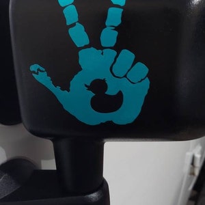 Rubber Duck Hand Wave Peace Set of 2 Wave Decal Hand Wave Mirror Decal ...