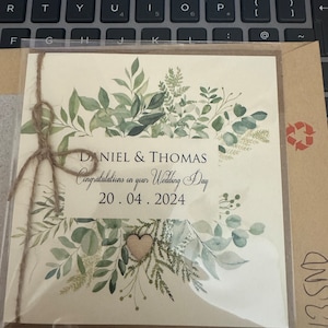 Personalised Anniversary Card, Rustic, Shabby Chic, Mr & Mrs Card ...