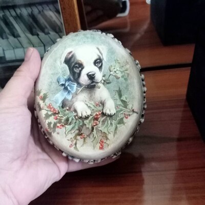 Vintage Tea Box, Tissue Box and Tray Tea Box With 9 Compartments Wooden ...