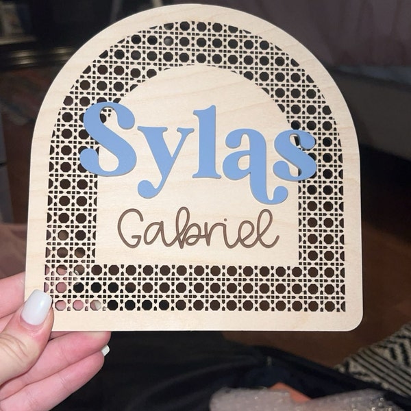 Baby Birth Announcement Sign, Boho Baby Arch Name Sign, Boho Birth ...