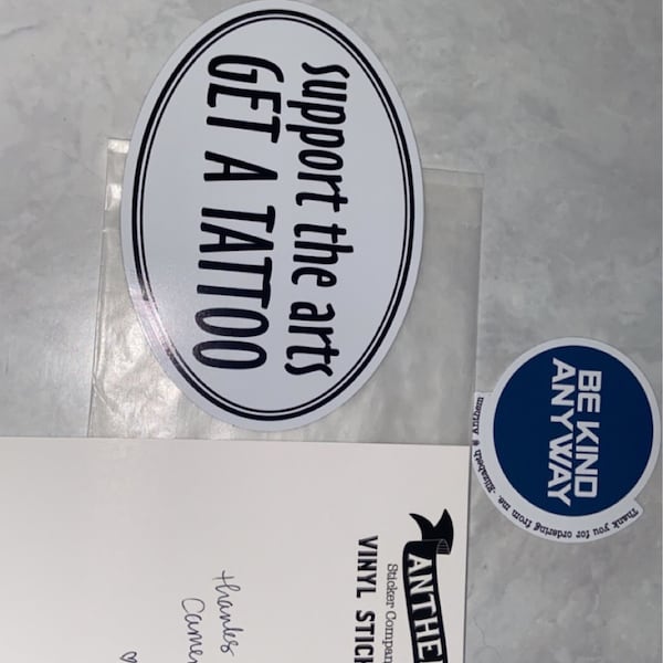 Support the Arts Get a Tattoo Vinyl Sticker - Etsy