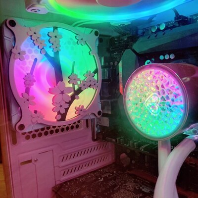 Sakura Cherry Blossom Branch Collection Dual Color Gaming Computer ...