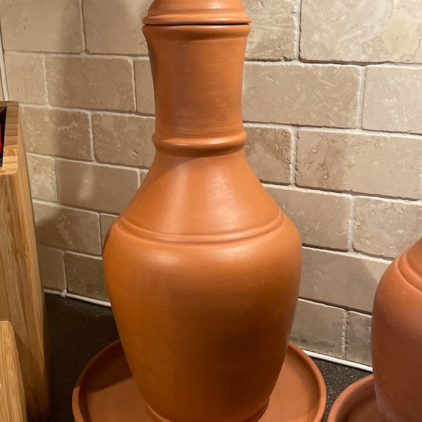 Handmade Clay Water Bottle, 2 Liter / 100% Eco Friendly Earthen Water ...