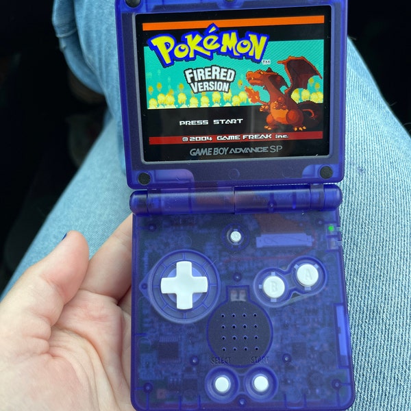 Custom Modified Handheld Gameboy Advance SP Console - Clear Purple ...