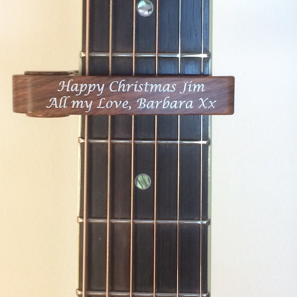 PERSONALISED Guitar Capo -wood Effect - Birthday, Anniversary, Musician ...