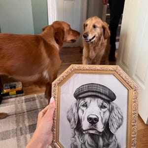 Vintage Cowboy Lab Sketch, Cowboy Dog Art, Dog Wall Art, Cowboy Decor ...