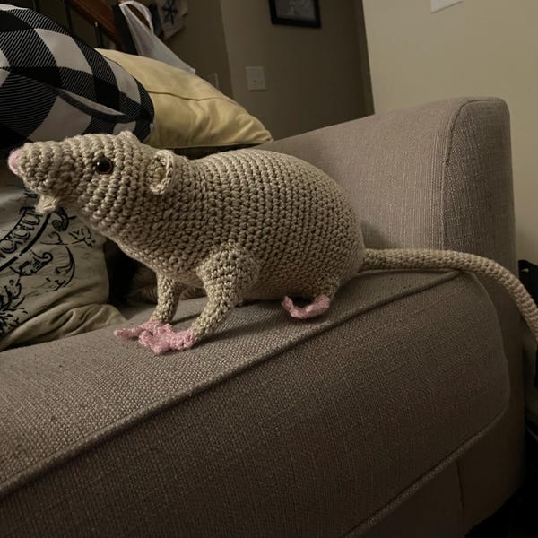 Digital Crochet Pattern Realistic Rat - Etsy