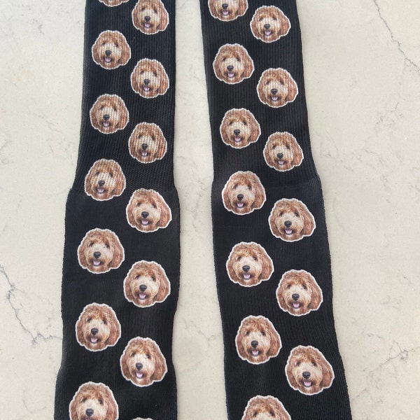 Custom Dog Socks, Personalized Pet Photo Socks, Customized Cute Dog ...