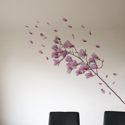 Wall Decal Magnolia Branch Set Wall Sticker Flowers - Etsy