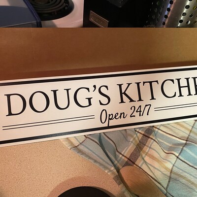 Kitchen Open 24/7 Sign, Personalized Kitchen Name Sign, Custom Gift ...