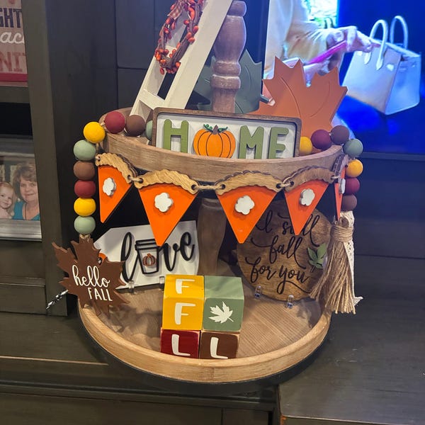 Pumpkin Spice Bundle, Tiered Tray Decor, Rae Dunn Inspired, Farmhouse ...