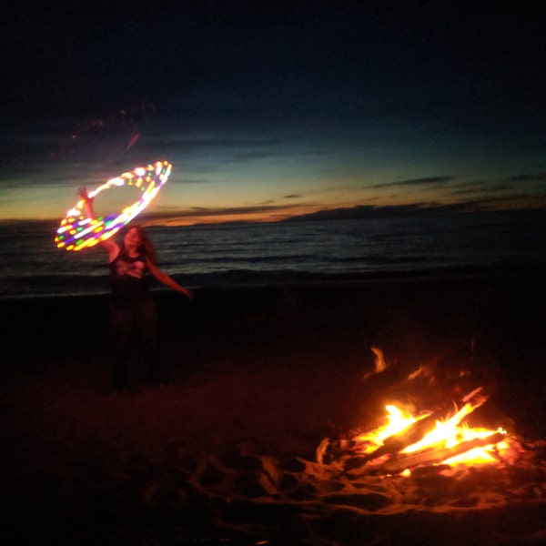 Fire on the Mountain LED Hoop- Rechargeable, Collapsible, Custom Sizes ...