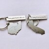 Long Distance Keychain Anniversary Gift for Boyfriend Coordinate ...