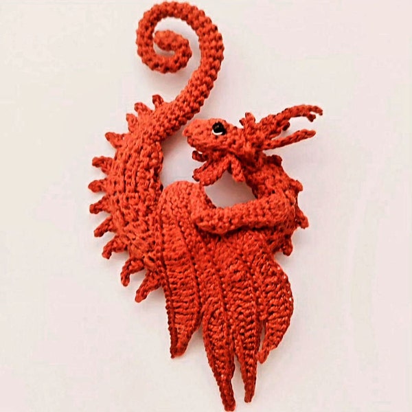 Crochet Magnet Little Dragon PATTERN in English Tutorial PDF Crochet ...