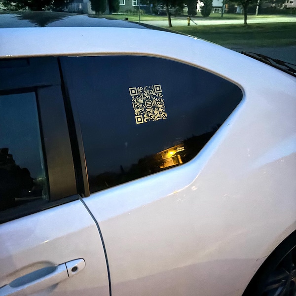 Website Custom QR Code Decal - Social Media Custom QR Code Sticker ...