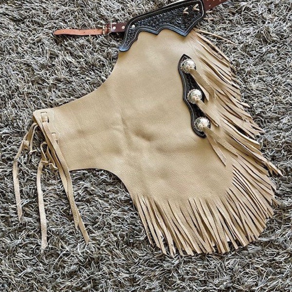 Custom Made Kid's Bronc/bull Riding Chaps/ New/ Custom Leather/ Rodeo ...