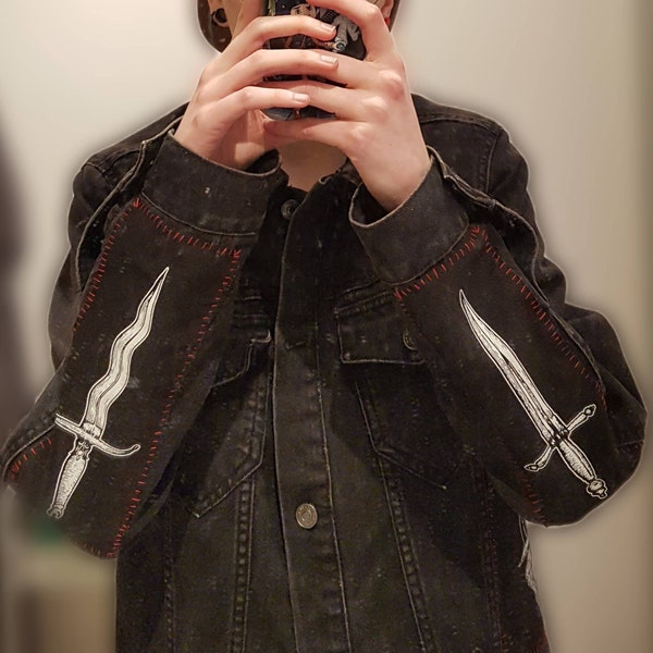 Patch Set "daggers" - Two Screen Printed and Hand Cut Dagger Patches - Etsy