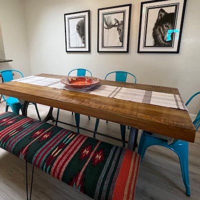 Small Tan and Teal Aztec Rug Tribal Rug Southwestern Rug - Etsy