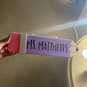 Pencil Teacher Classroom Sign Personalized Teacher Gift - Etsy