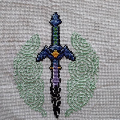 Master Sword Zelda Cross Stitch Pattern TOTK Gamer Cross Stitching BOTW ...
