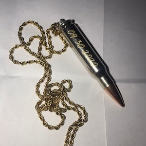 Custom Engraved Bullet Keychain, GOLD & SILVER ENGRAVING, 308, 30-06 ...