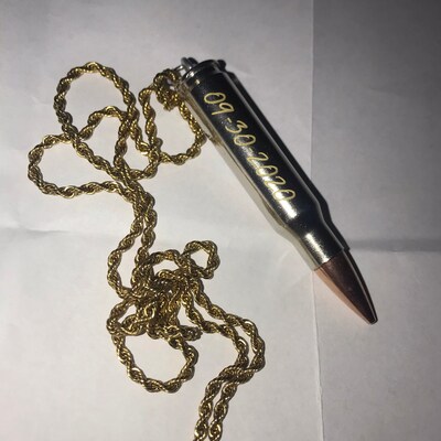 Custom Engraved Bullet Keychain, GOLD & SILVER ENGRAVING, 308, 30-06 ...