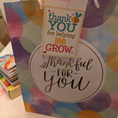 Teacher Appreciation Thank You for Helping ME Grow Sign Printable PDF ...