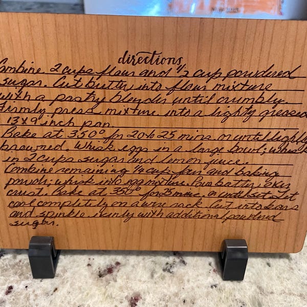 Wooden Note | Engraved Handwritten Note | Handwriting Keep Sakes ...