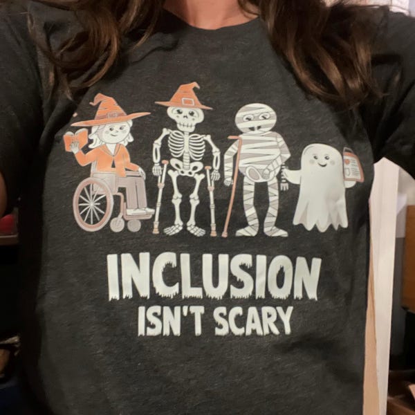 Inclusion Isn't Scary Halloween Shirt, SLP Halloween Shirt, Halloween ...
