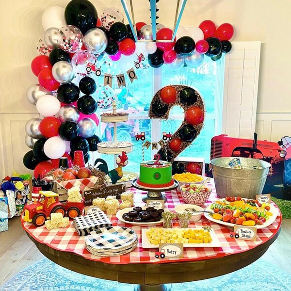 Red Tractor Party Food Tent Cards*red Tractor Party * Tractor Birthday ...