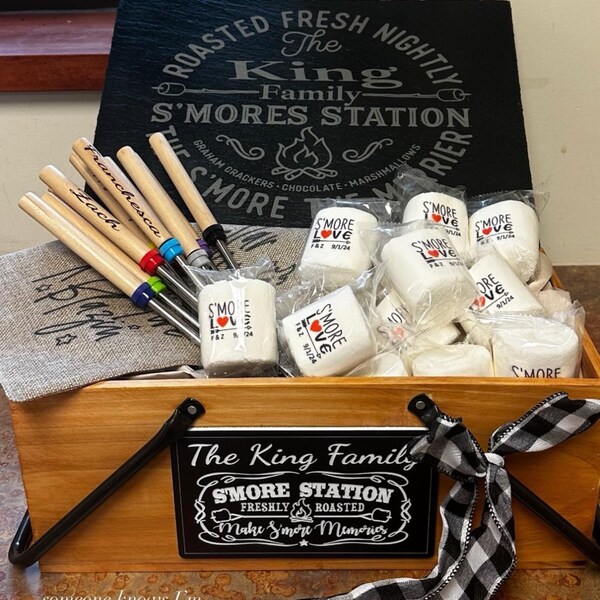 Personalized Smores Station, Smores Kit, Engraved Smores Board, Smores ...