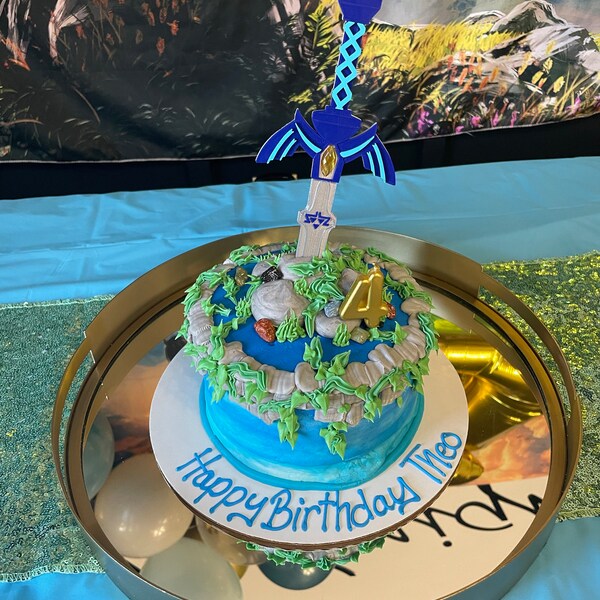 Zelda Master Sword Personalized Cake Topper - Etsy