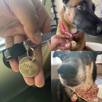 Simple Custom Hand Stamped Dog Tag, Dog Tags for Dogs, Pet Id Tag ...