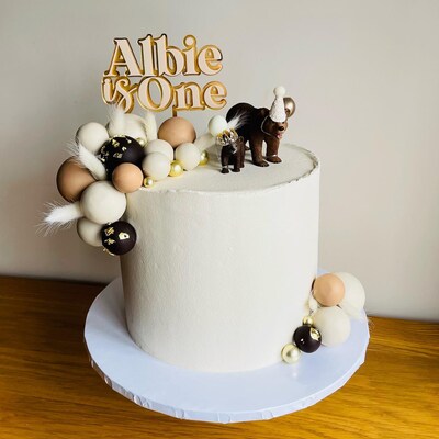 Double Layer Acrylic Cake Topper Personalised Acrylic Double Layered ...