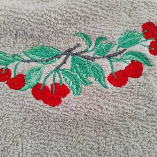 Cherries Border Machine Embroidery Design - 3 Sizes - Etsy