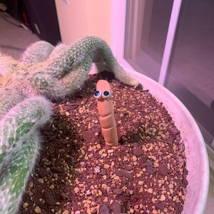 3 Ceramic Worms for Your Garden or Planters,8'' Garden Decoration ...