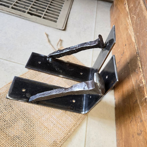 Shelf Bracket, Railway Spike Shelf Bracket, Shelf Support, Unique Metal ...